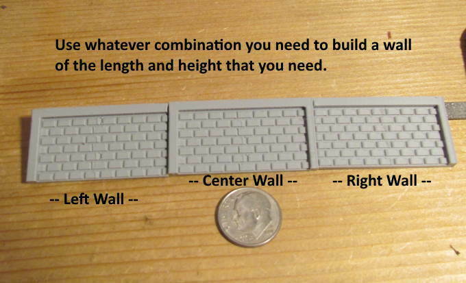 🦶 N Scale - 10 Foot X 20 Foot Stone Wall Sections・Free 3D File for ・Cults