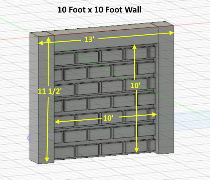 Free 3D file N Scale - 10 Foot X 10 Foot Stone Wall Sections 🦶 ・3D ...