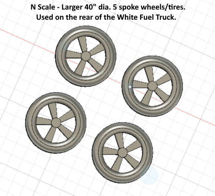 🎨 N Scale -- Wheel/Tire Combinations in 36" and 40" diameters.・Free 3D File for ・Cults