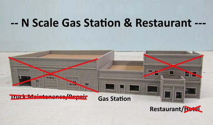 Free 3D file N Scale Gas Station and Restaurant.... 🚉 ・3D printer model ...