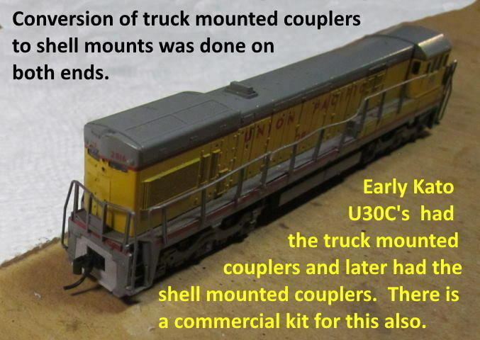 🎨 N Scale Kato U30C 3D Printed Coupler Conversion..........・Free 3D File for ・Cults