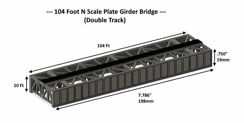 🌉 N Scale 104 Ft. Double Track Plate Girder Bridge...・Free 3D File for ...