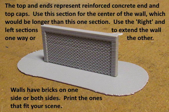 🧱 N Scale Brick Walls.....・Free 3D File for ・Cults