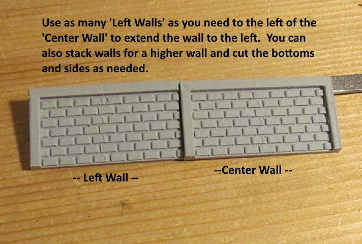 🦶 N Scale - 10 Foot X 20 Foot Stone Wall Sections・Free 3D File for ・Cults