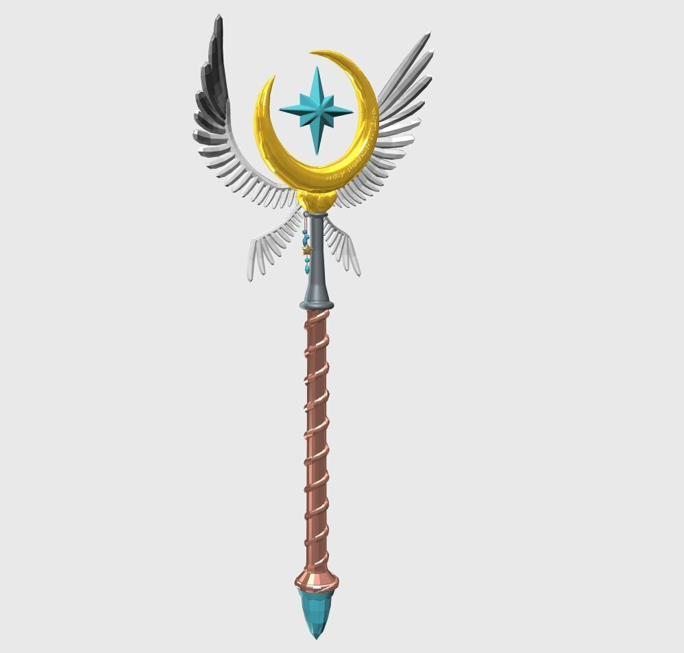🪄 Magic of the Heavens - White Mage Staff・Free STL File for 3D printing ...