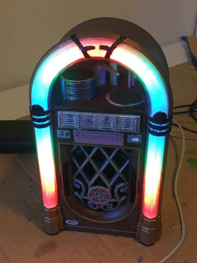 🎵 Jukebox with Neopixel Lights・Free 3D File for ・Cults