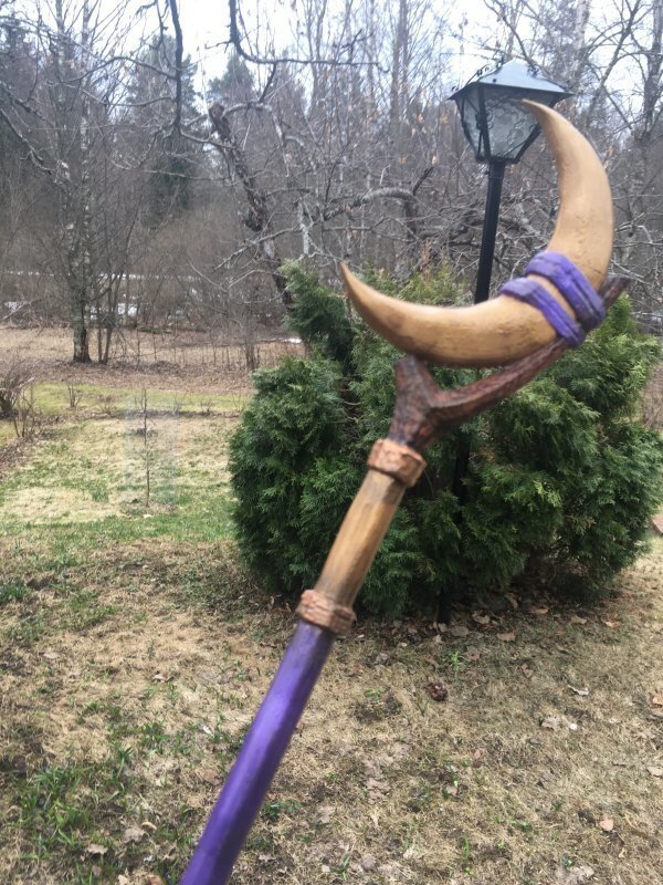 🌙 Khajiiti Moon Staff 70 cm・Free STL File for 3D printing・Cults