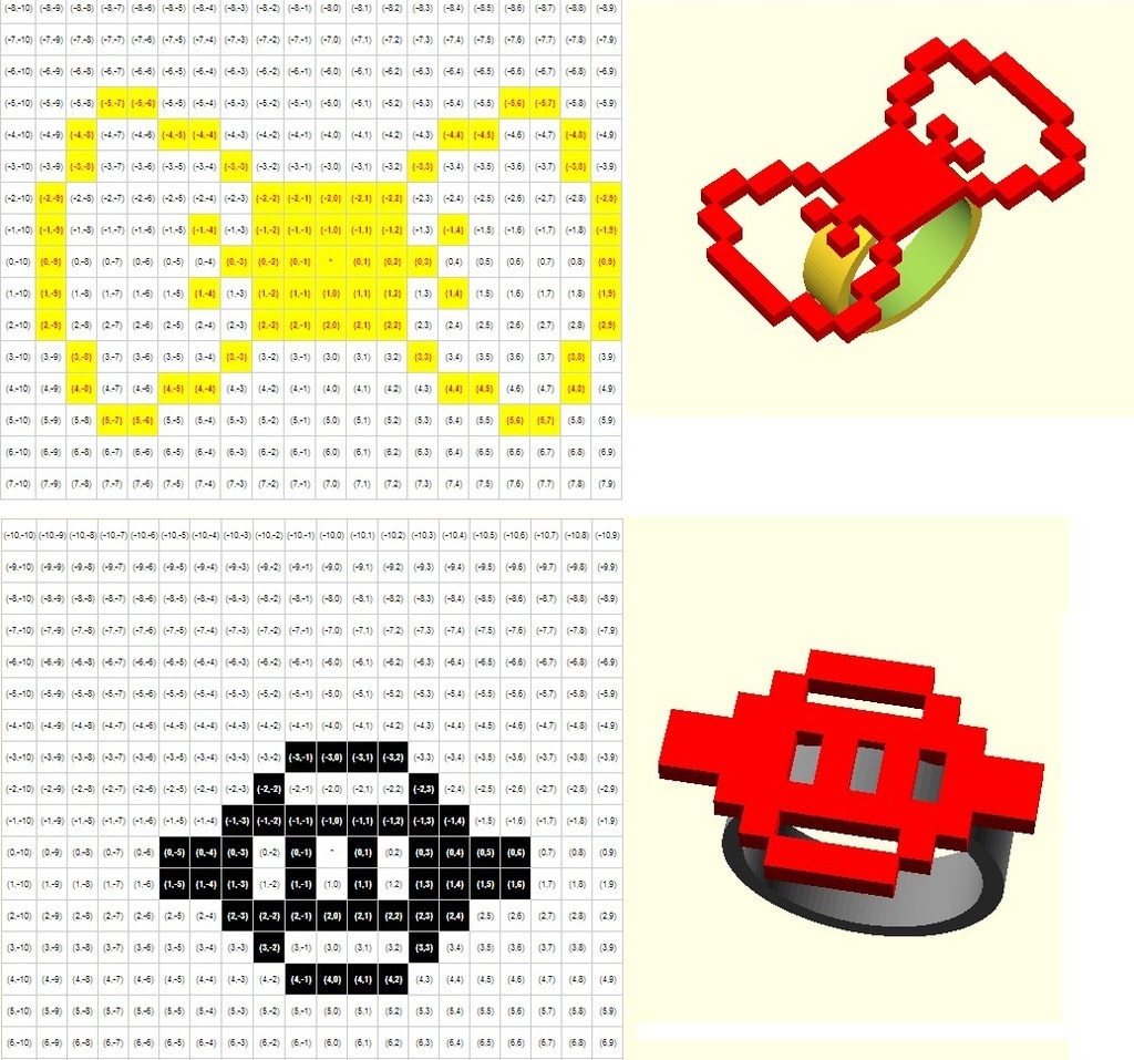 Free 3D file Customizable pixel art ring (Design your own!) 🎨 ・3D print ...