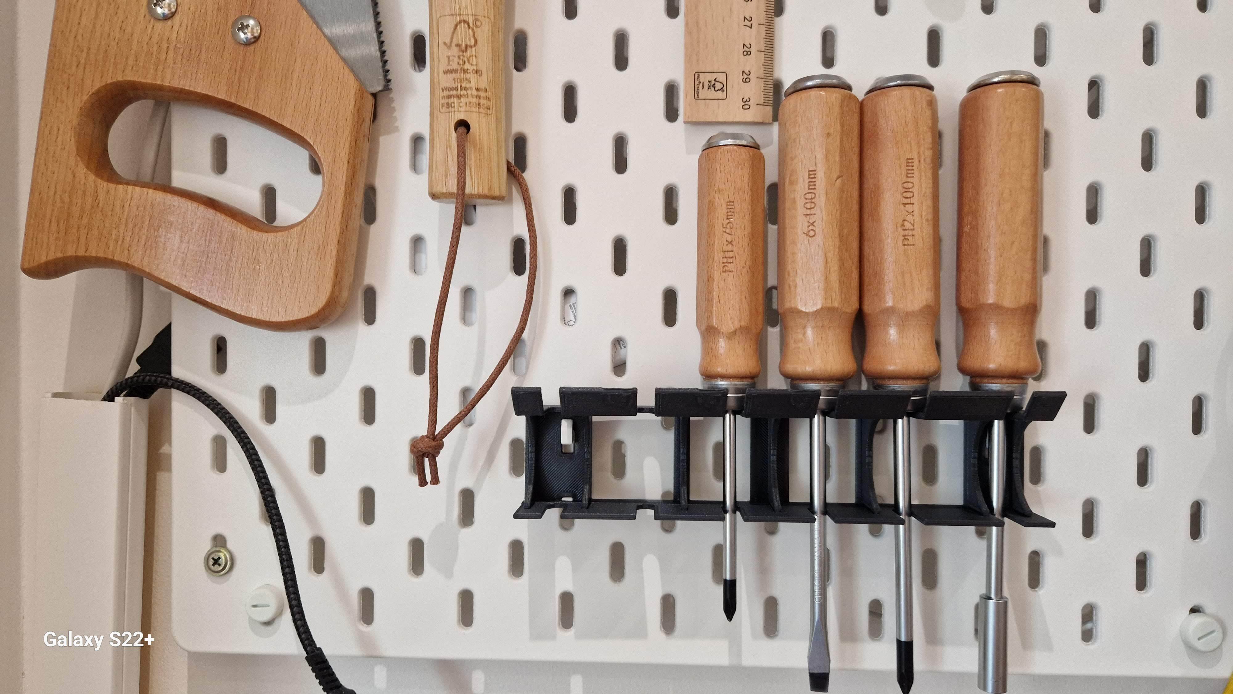 3D print Screwdriver shelf for IKEA SKADIS・Cults