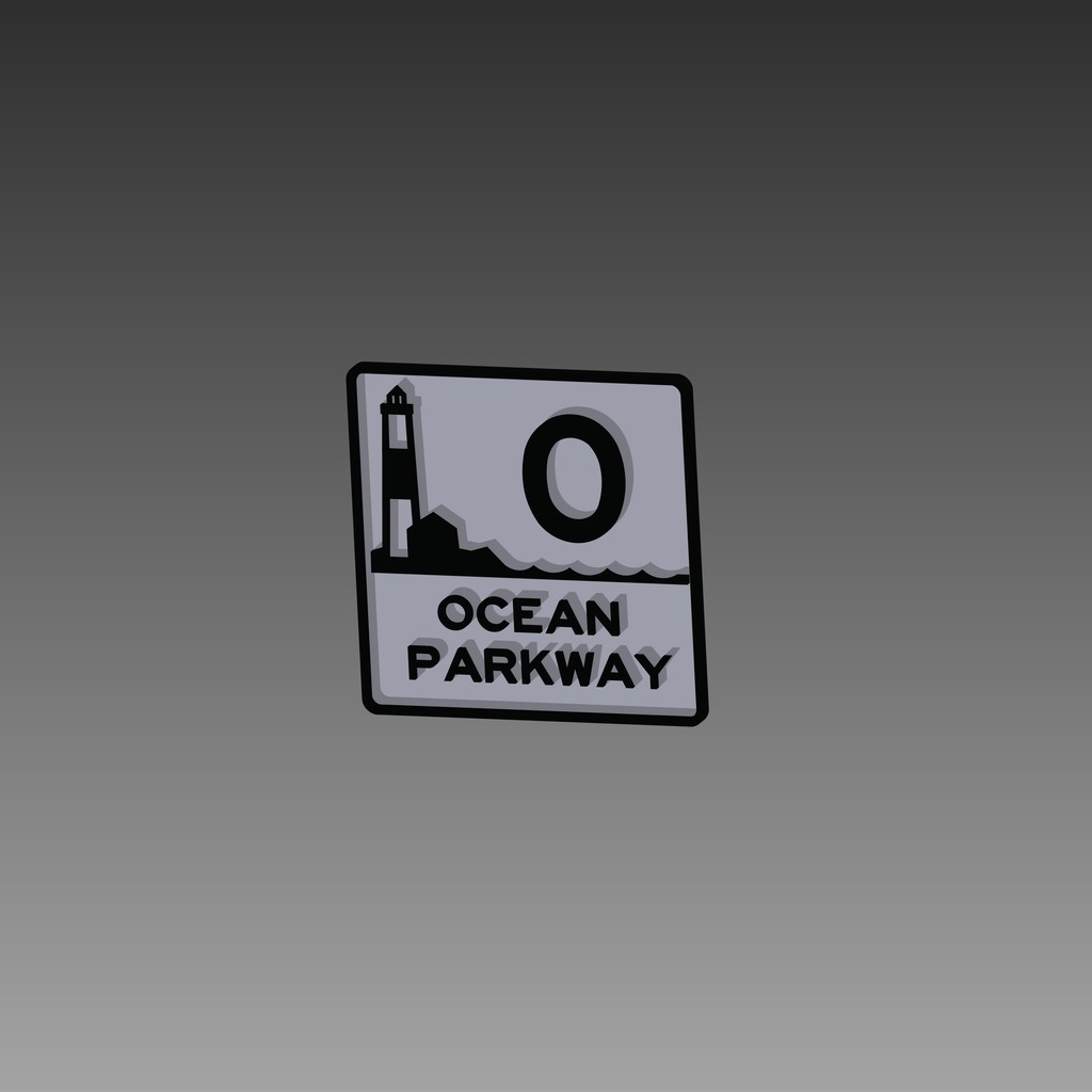 Free 3D file Ocean Parkway Sign 🌊 ・Template to download and 3D print・Cults