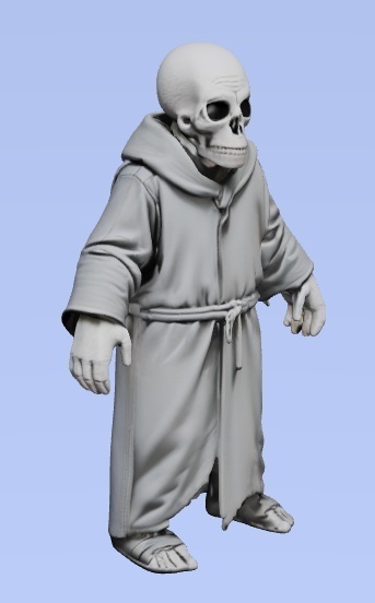💀 Skull Monk・Free 3D File for ・Cults