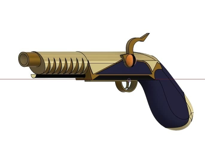 🔫 Blitzo's Gun Helluva Boss・ STL File for ・Cults