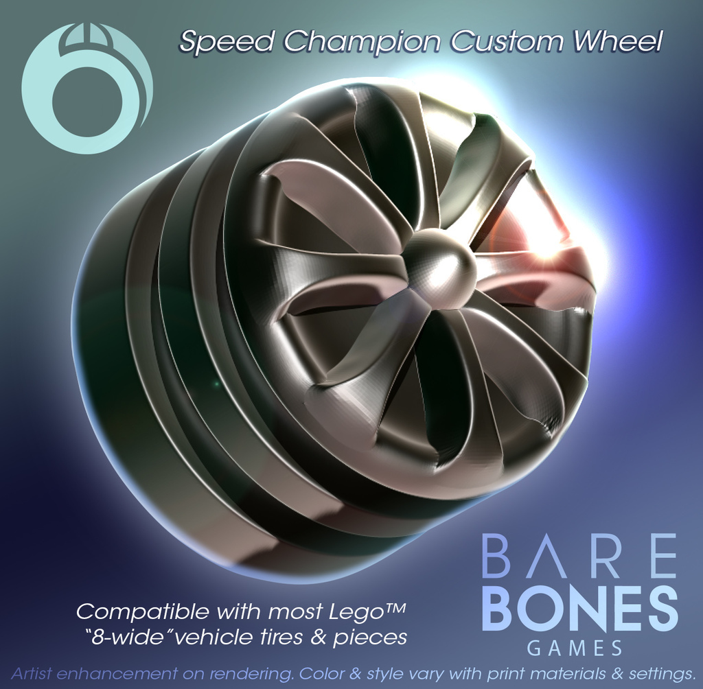 Free 3D file Lego Speed Champion "8 Wide" Car Wheel 🚗 ・3D printer model ...