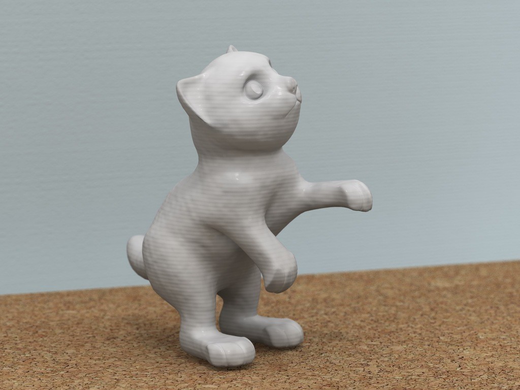 Free STL file standing cat 🐱 ・3D print model to download・Cults