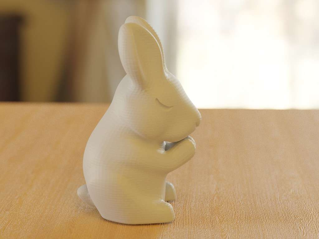 Free STL file praying bunny 🙏 ・3D printable object to download・Cults