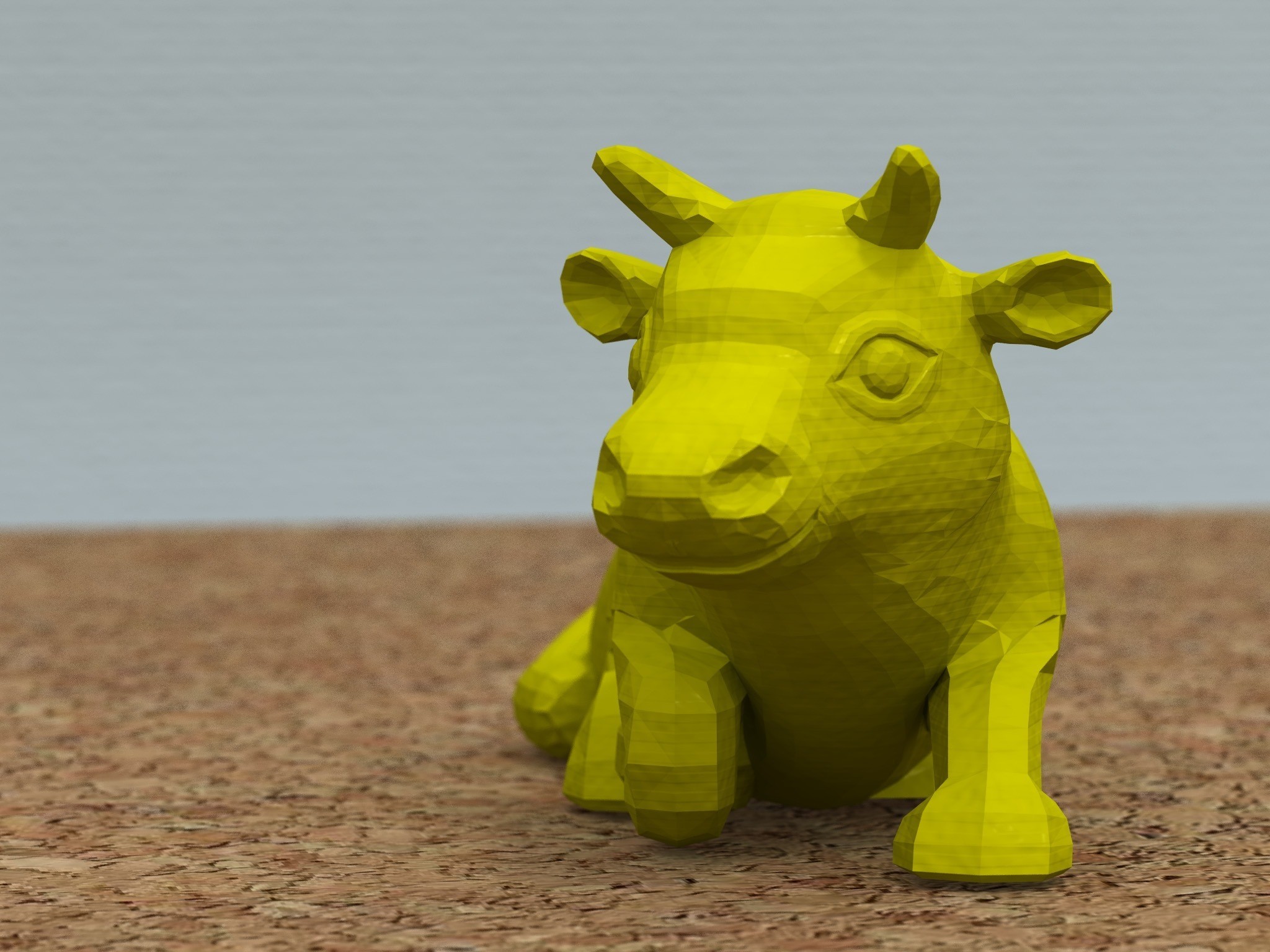 Free STL file bull lying down [FREE] 🐂・3D printer design to download・Cults