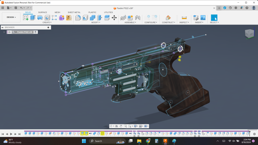 🔫 Pardini SP22 Olympic Gun Pistol Sport Gun - w / Scope stl・Free 3D ...