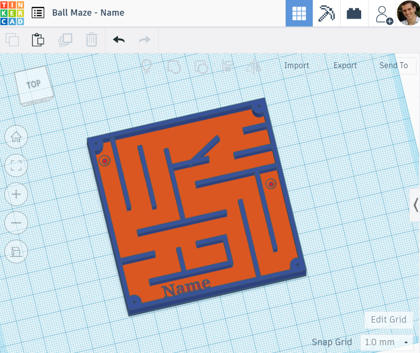 🧑‍🎓 Moving Ball Maze - Tinkercad Student Project・Free 3D File for ・Cults