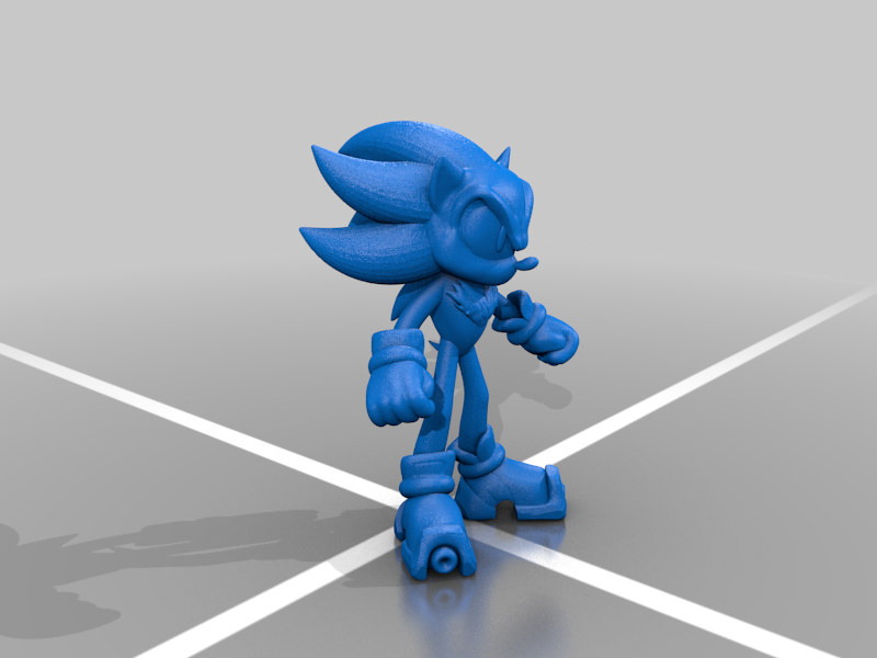 🦔 Shadow the hedgehog fanart figure・Free 3D File for ・Cults