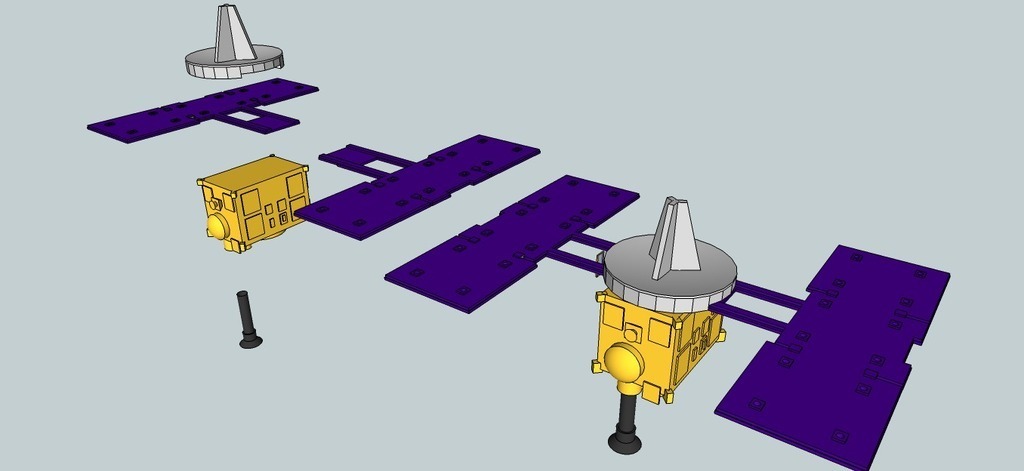 Archivo 3D gratis JAXA Hayabusa (MUSES-C) 🎲・Modelo de impresión 3D para descargar・Cults