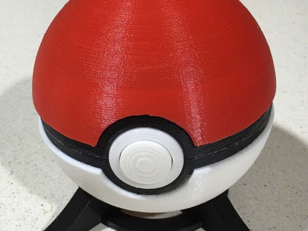 🐉 Pokeball (with button-release lid)・3D Print・Cults