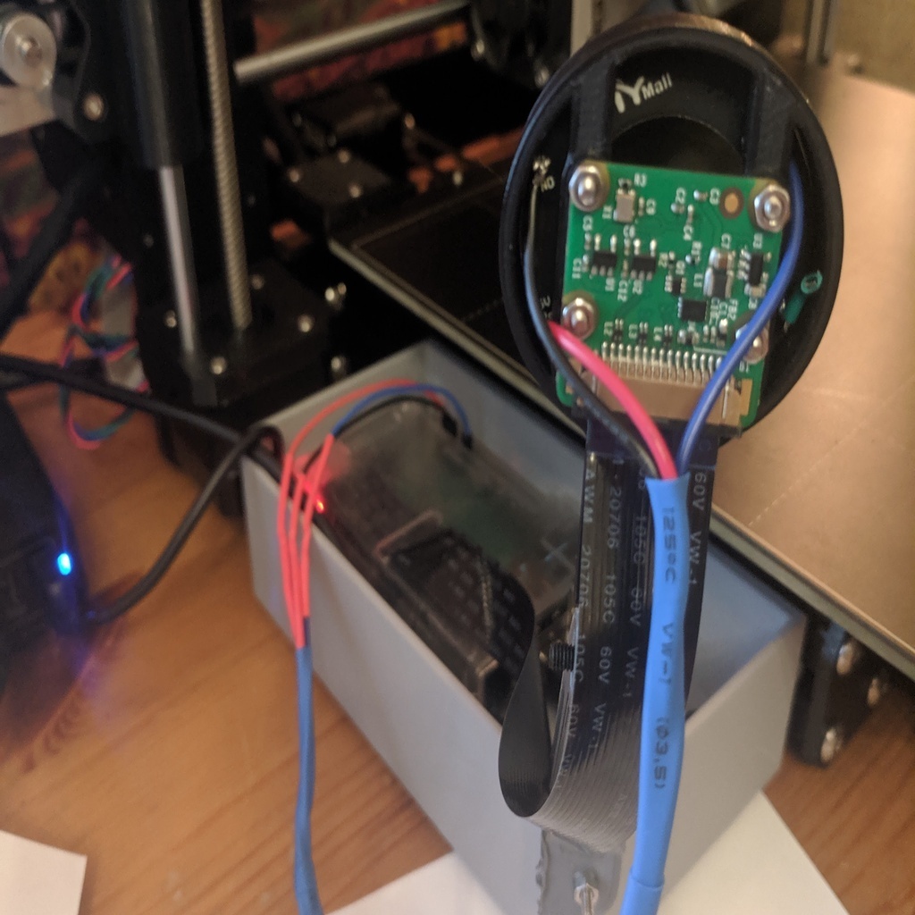 📷 RPi Camera Mount Arm + 12 LED Ring・Free STL File for ・Cults