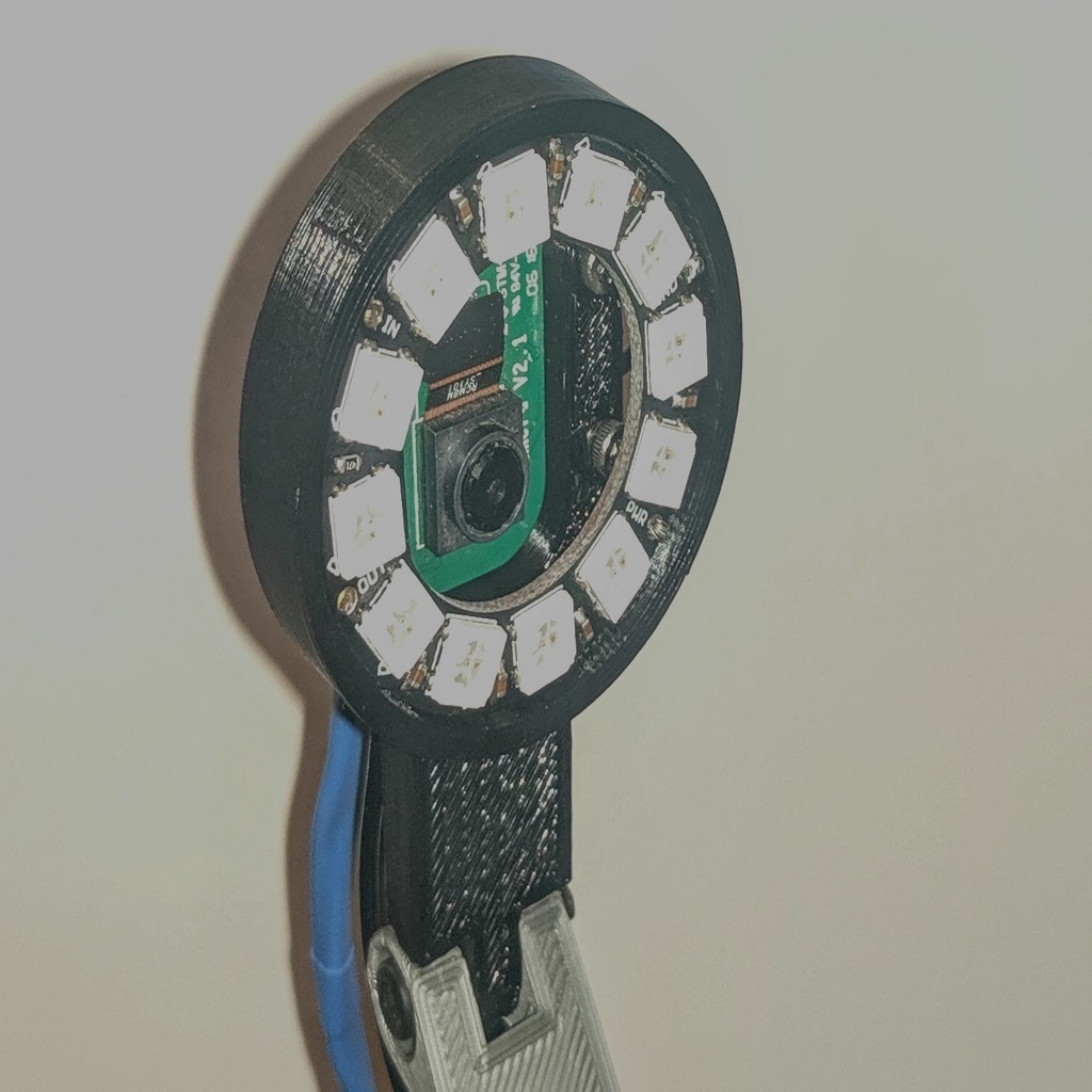 📷 RPi Camera Mount Arm + 12 LED Ring・Free STL File for ・Cults