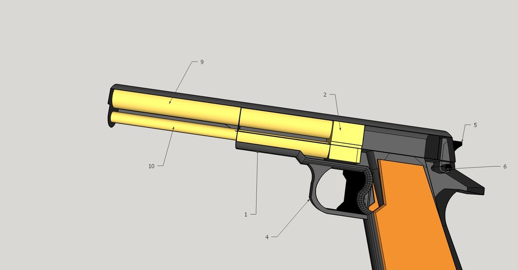 👽 1911 javelina "7"・Free 3D File for ・Cults