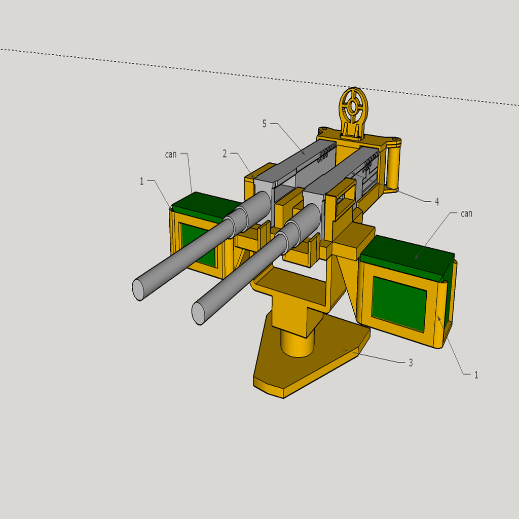 🎨 humvee twin mounted m2hb for 30mm・Free 3D File for ・Cults