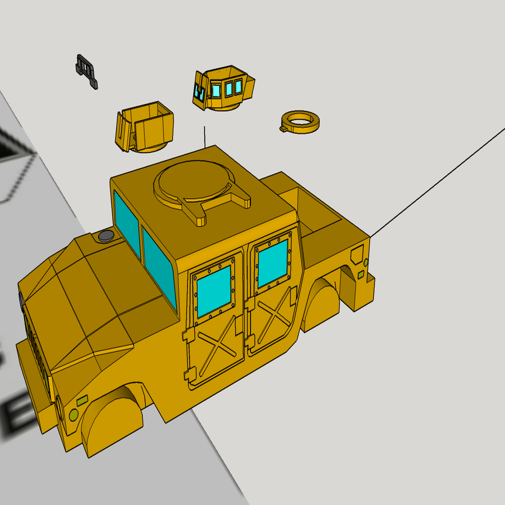 Free 3D file humvee for wargaming 🚗 ・3D printing design to download・Cults