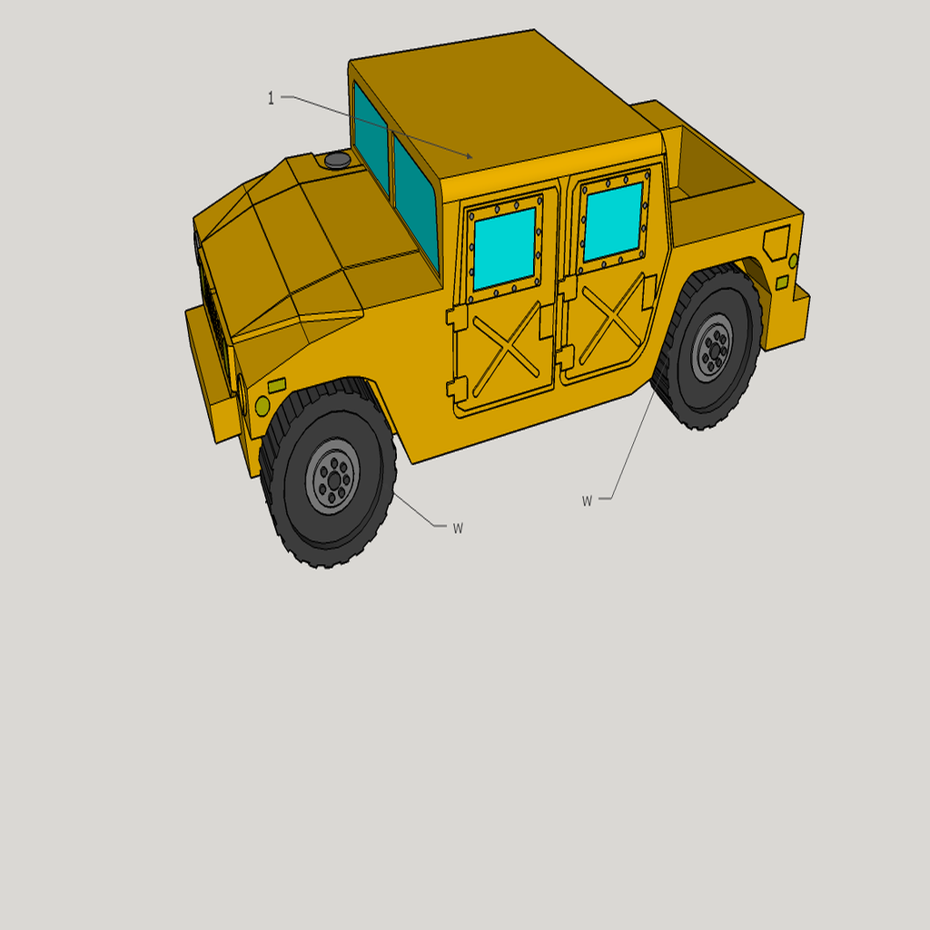 Free 3D file humvee for wargaming 🚗 ・3D printing design to download・Cults