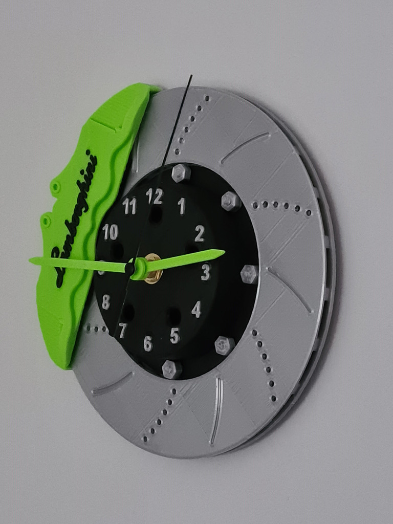 🕰️ Lamborghini Disc Brake Wall Clock・Free 3D File for ・Cults