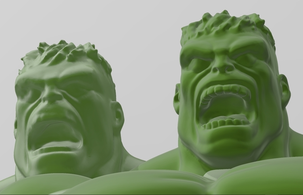 👤 HULK Half Bust・Free 3D File for ・Cults