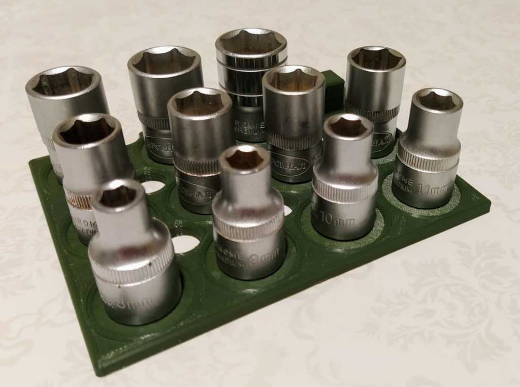 🔧 1/2" Socket Holder・Free 3D File for ・Cults