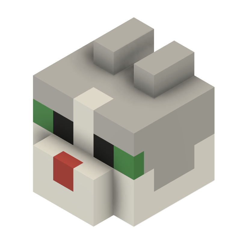 🐱 Minecraft cat head・Free 3D File for ・Cults