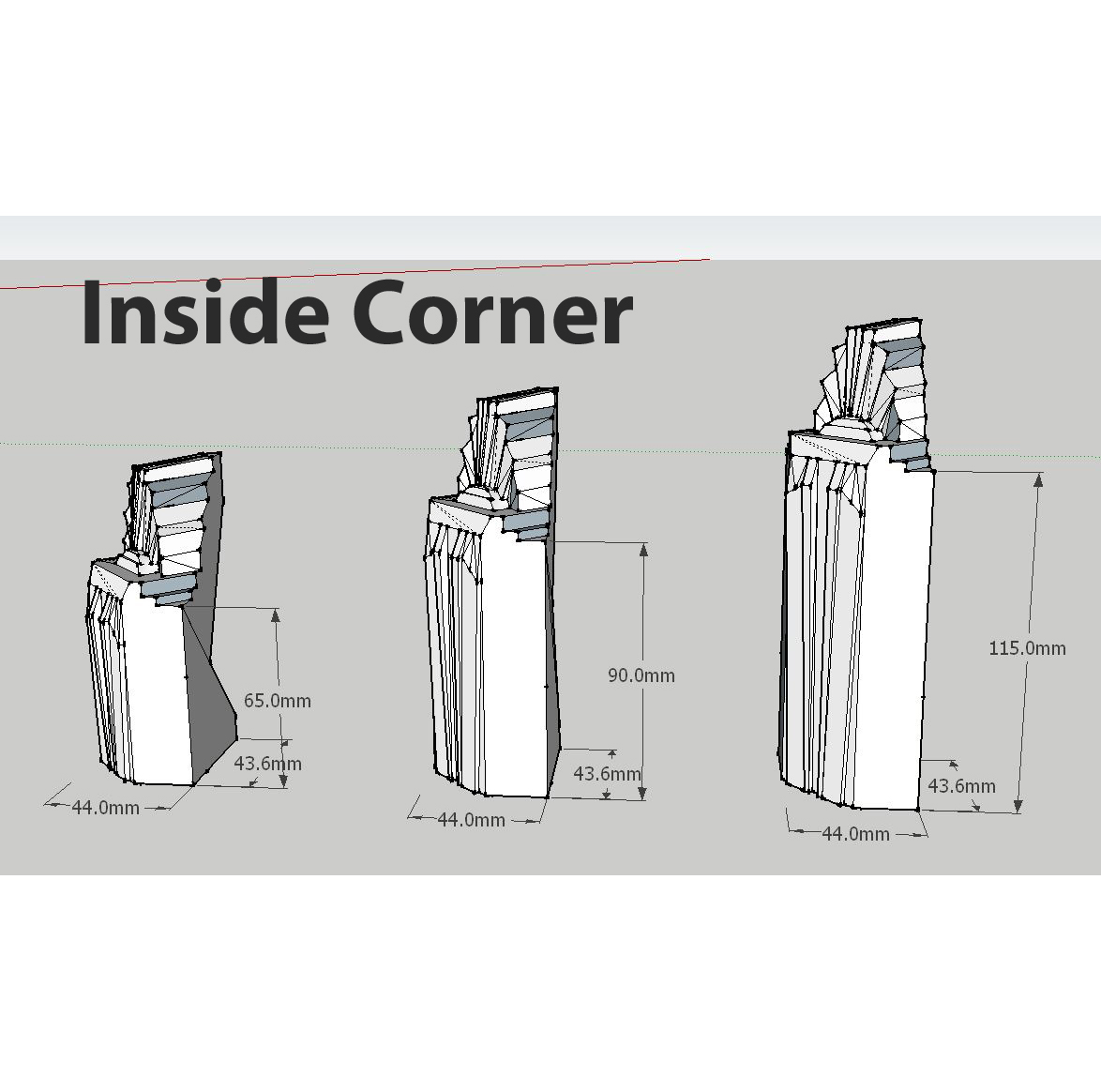🎨 Art Deco Baseboard Corner Moldings・ STL File for ・Cults
