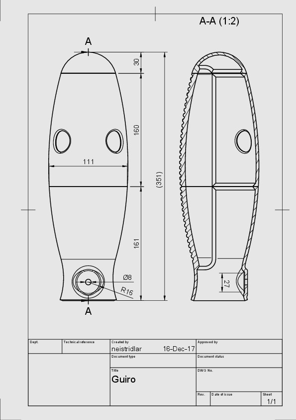 Free 3D file Guiro 🥁 ・3D printing design to download・Cults