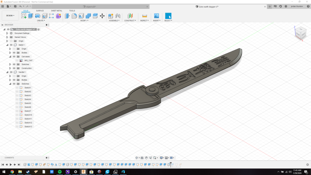 🗡️ Zuko's pearl dagger・Free 3D File for ・Cults