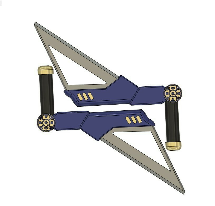 🔫 Blue Zeo Tonfa 1:12・Free 3D File for ・Cults