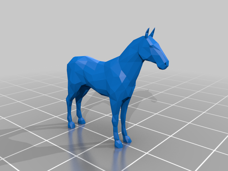 Free 3D file Low Poly Horse 🐎 ・3D printer model to download・Cults