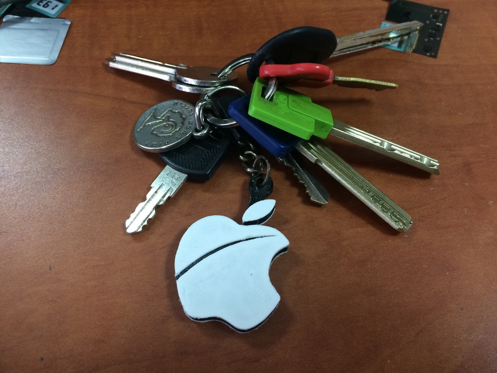 3D printing Apple Key Fob... The must have 'Apple Logo' shaped Key Fob ...