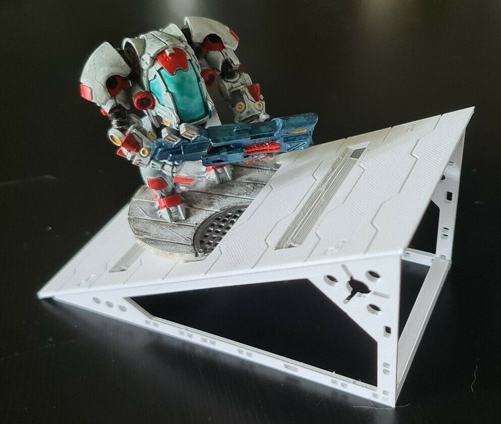 🎲 3" cube Sci-fi modular terrain 18 - ramp・Free 3D File for ・Cults