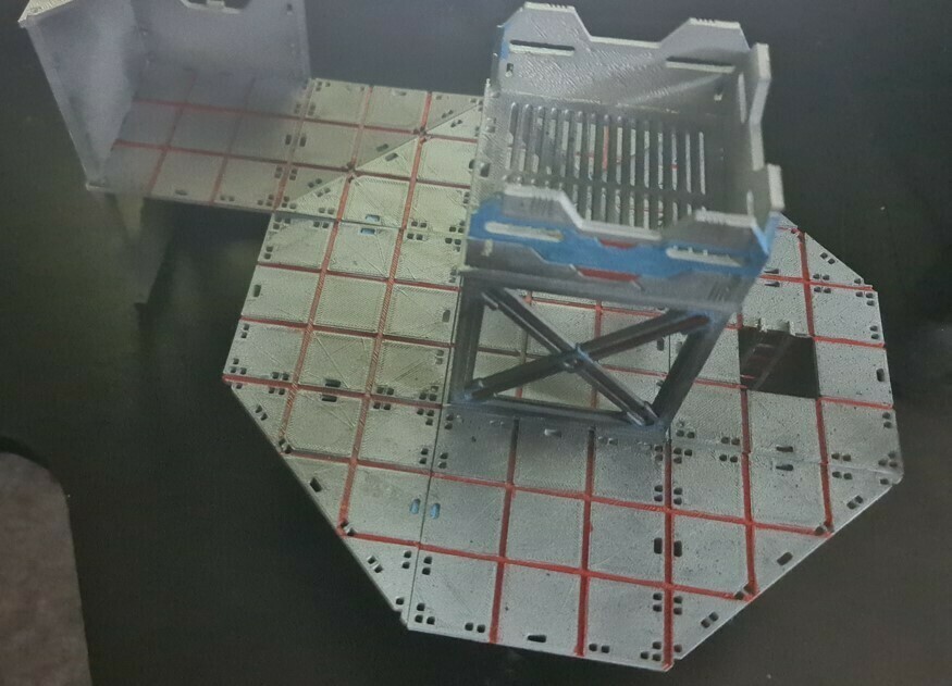 🏛️ 3" cube Sci-fi modular terrain 9 - 3x3 pieces・Fichier 3D Gratuit ...