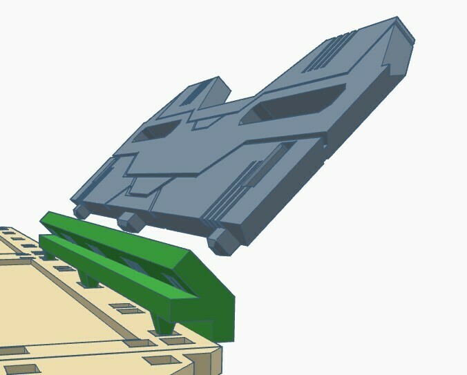 🛬 3" cube Sci-fi modular terrain 5 - landing pad・Free 3D File for ・Cults