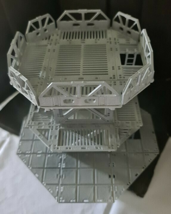 🏛️ 3" cube Sci-fi modular terrain 11 - barricades・Free 3D File for ・Cults