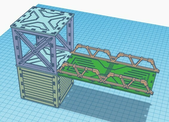 🌉 3" cube Sci-fi modular terrain 15 - bridges/walkways・Free 3D File for ...