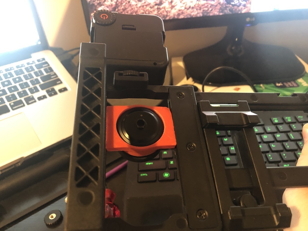 免费 3D 文件 Moment Lens Mount for Zecti Video Rig 📱 ・可下载 3D 打印模型・Cults
