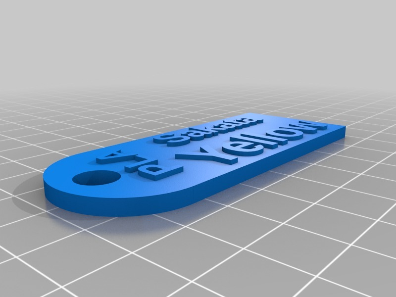 🪢 Yellow Filament Sample Tag・Free 3D File for ・Cults