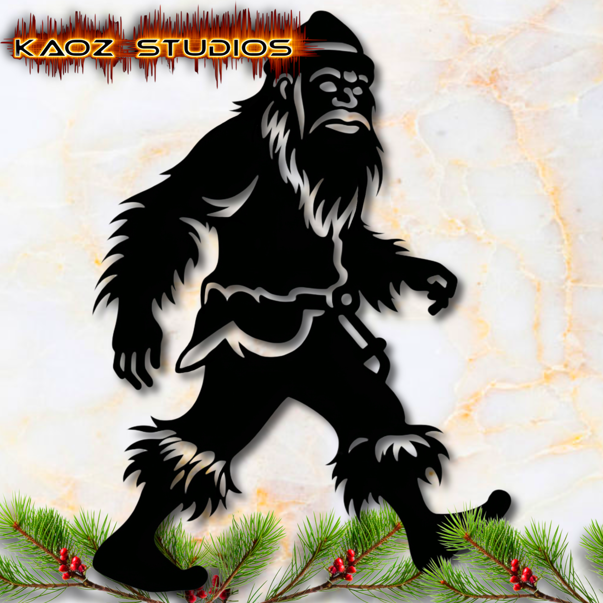 STL file Santa Squatch wall art christmas wall decor Big Foot Santa ...