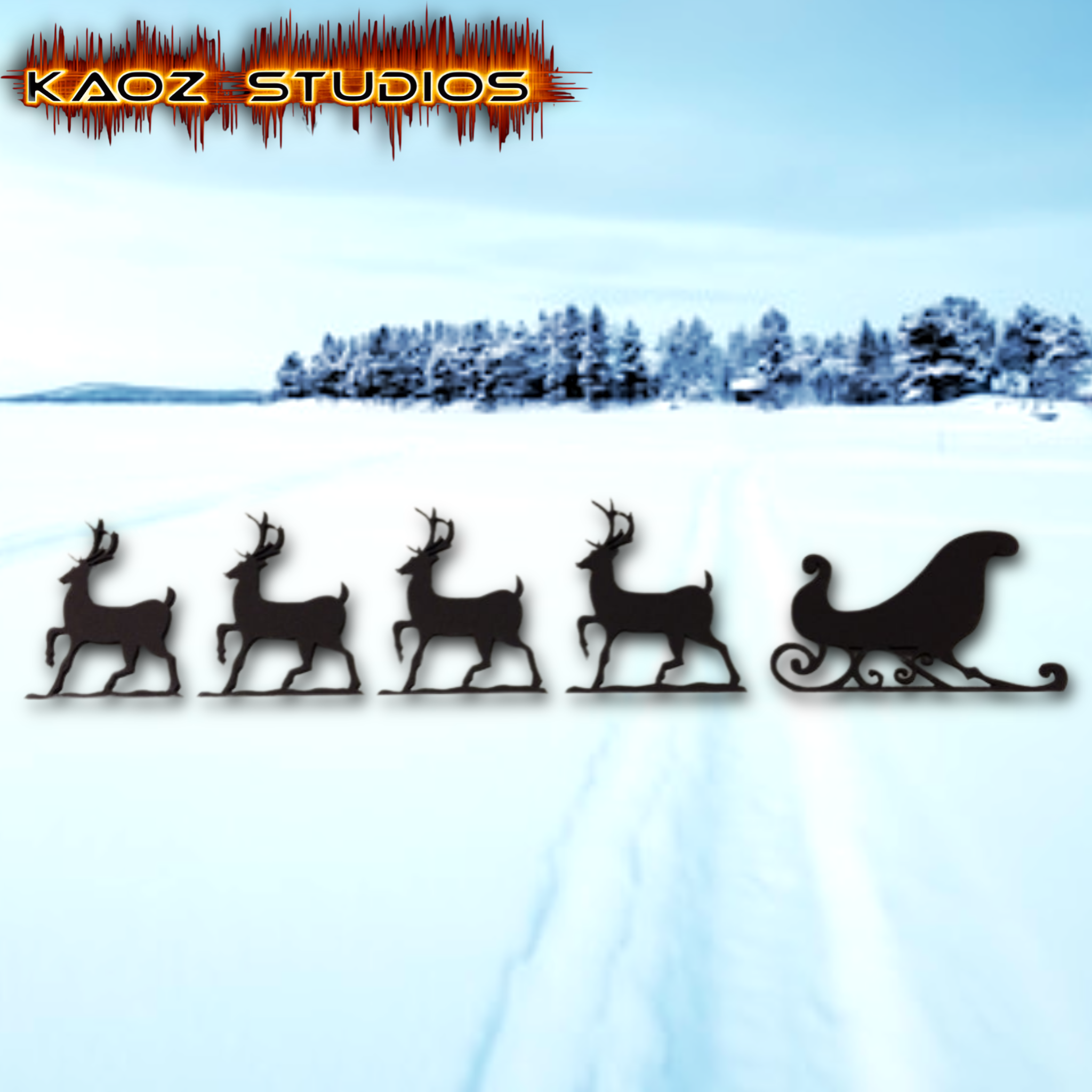 STL file Santas Sleigh wall art Christmas wall decor Reindeer ...